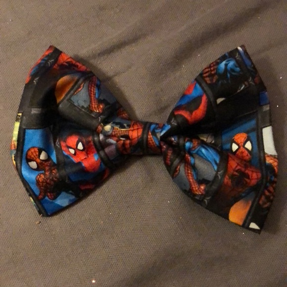 Handmade | Accessories | Spiderman Hair Bow | Poshmark